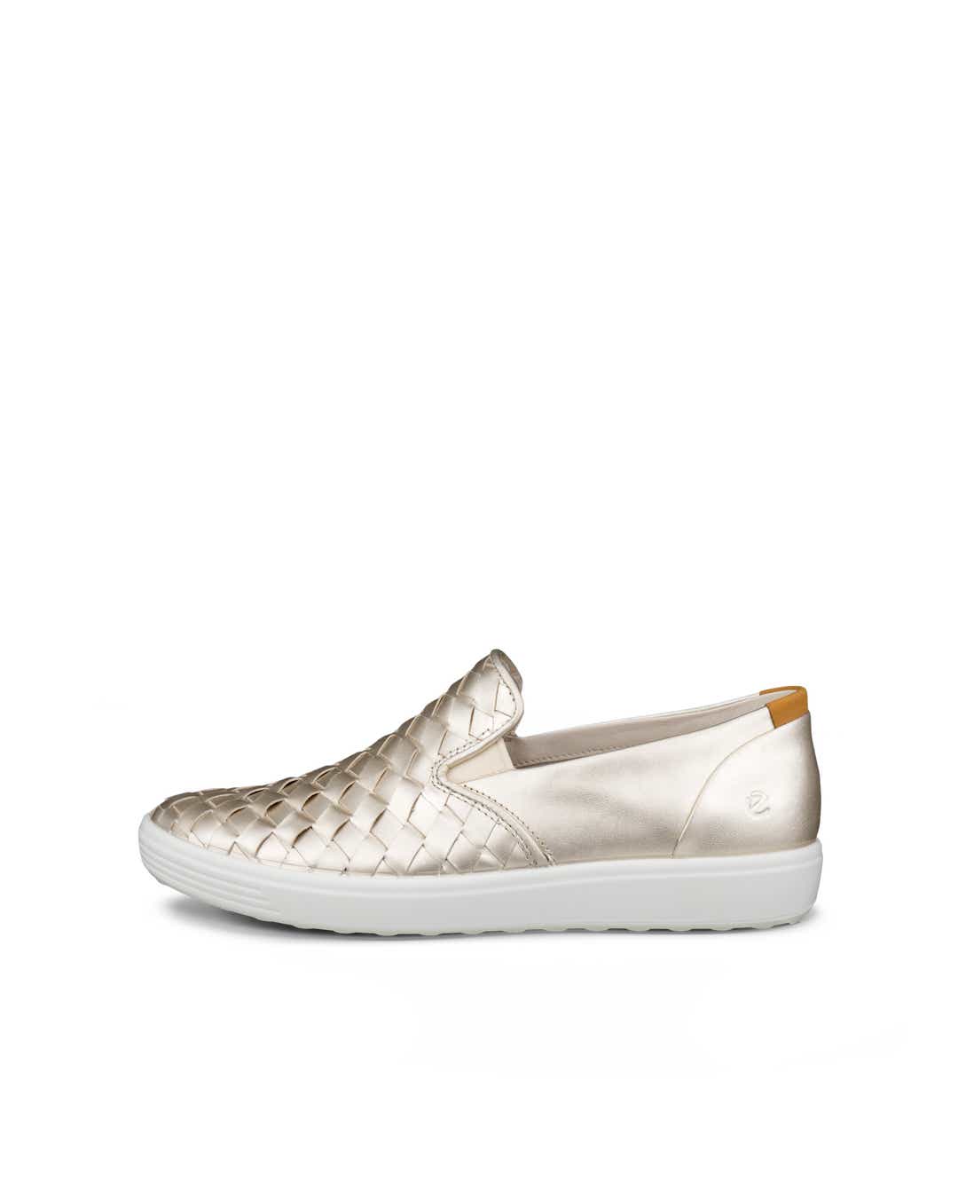 Women's ECCO® Soft 7 Woven Leather Slip-On | Metallics