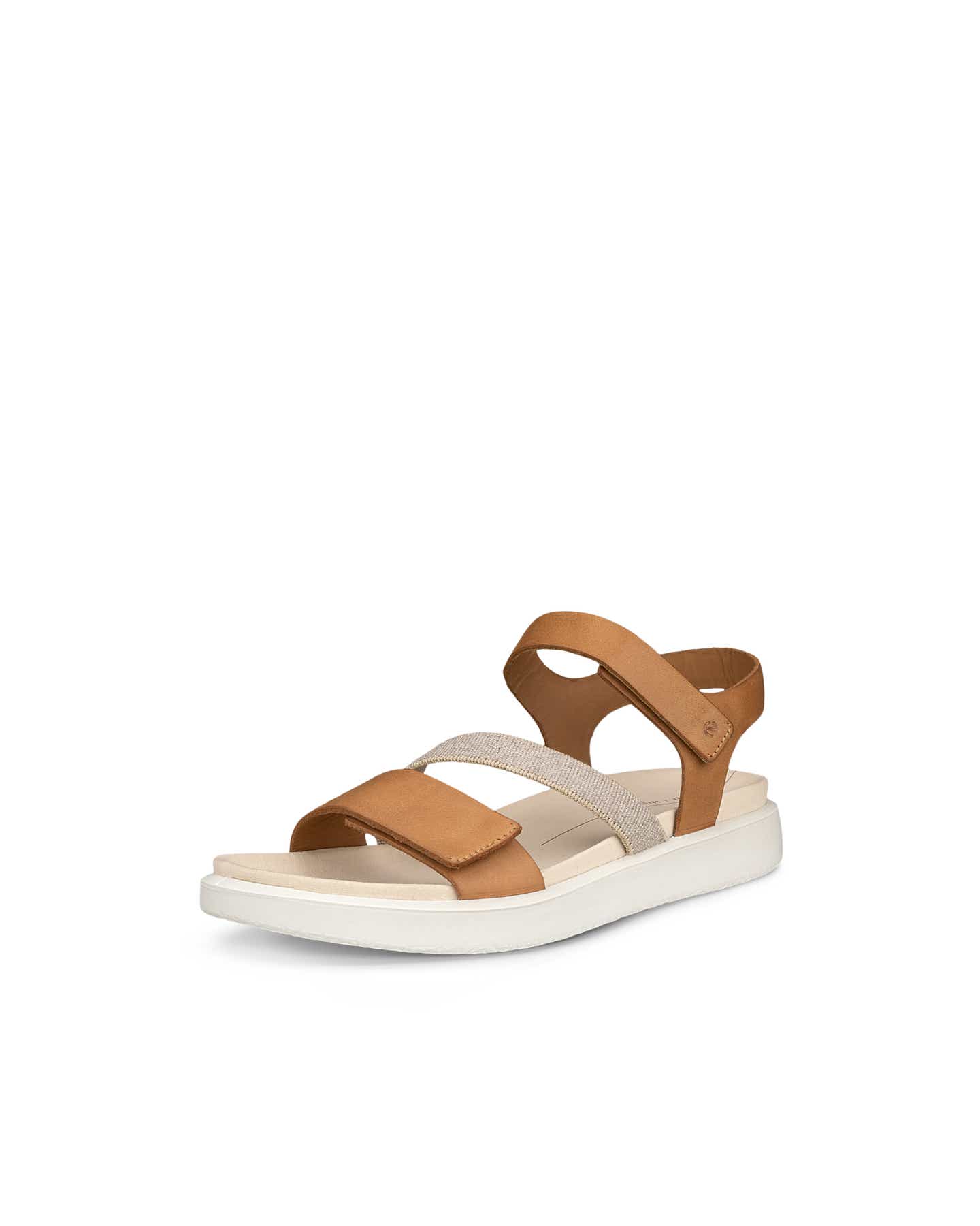 Women's ECCO® Flowt Nubuck Flat Sandal | Brown