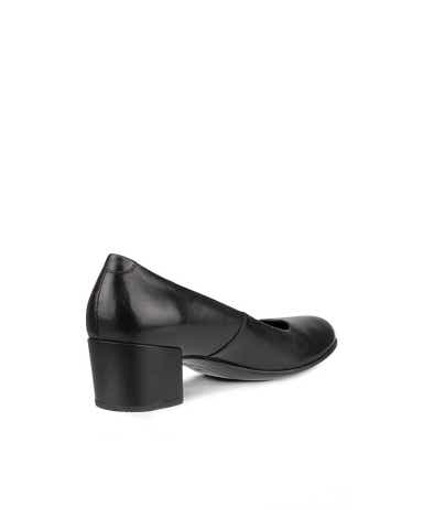 Women's ECCO® Dress Classic 35 Leather Block-Heeled Pump | Black