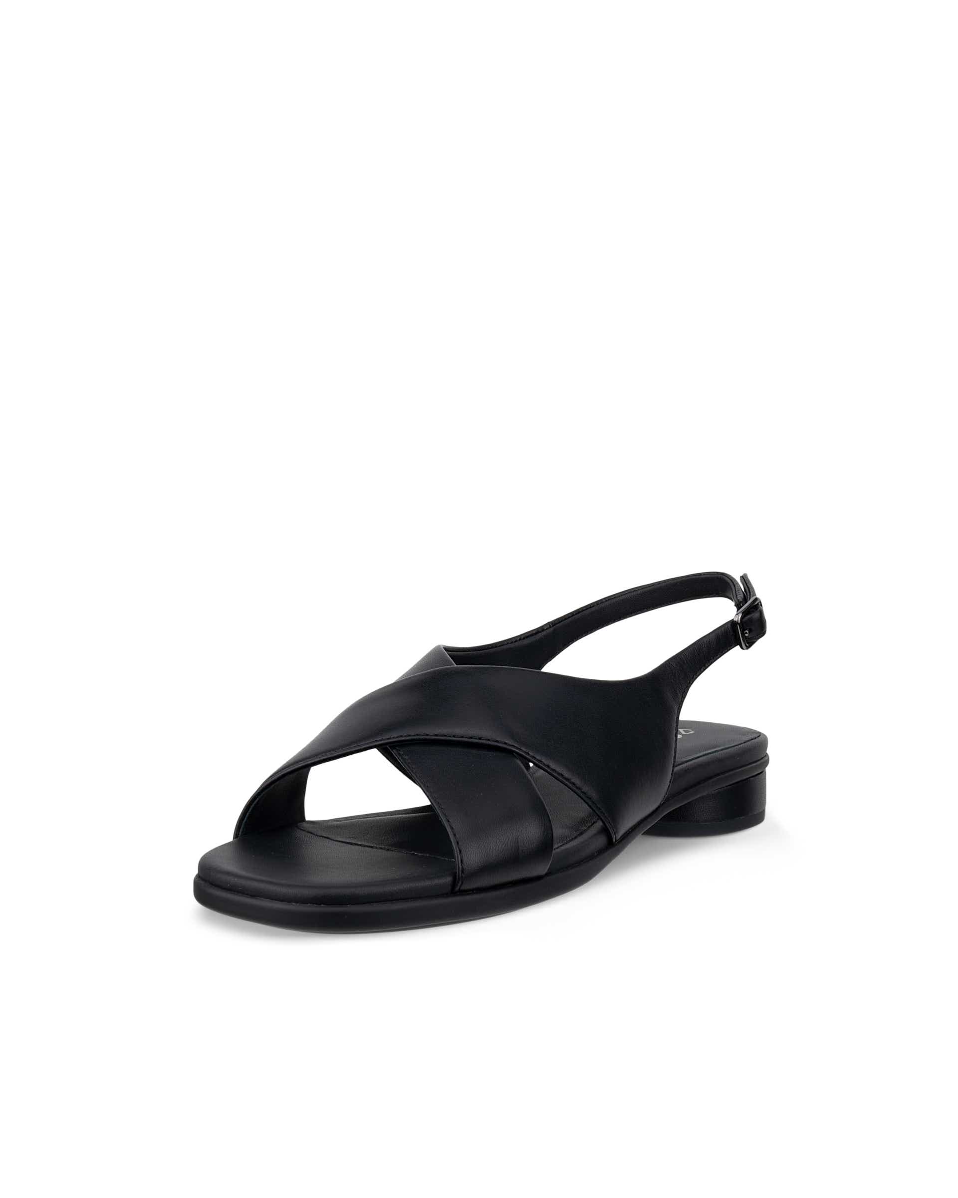 Women's ECCO® Sculpted Alba 25 Leather Heeled Slingback Sandal | Black