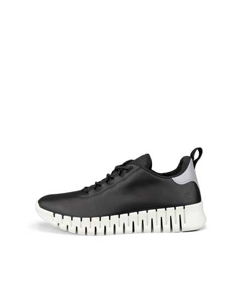 ECCO Gruuv Flexible Sole Women ウィメンズ レザースニーカー | ブラック