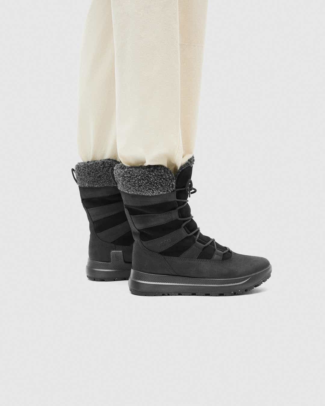 Women's ECCO® Solice Nubuck Waterproof Winter Boot | Black