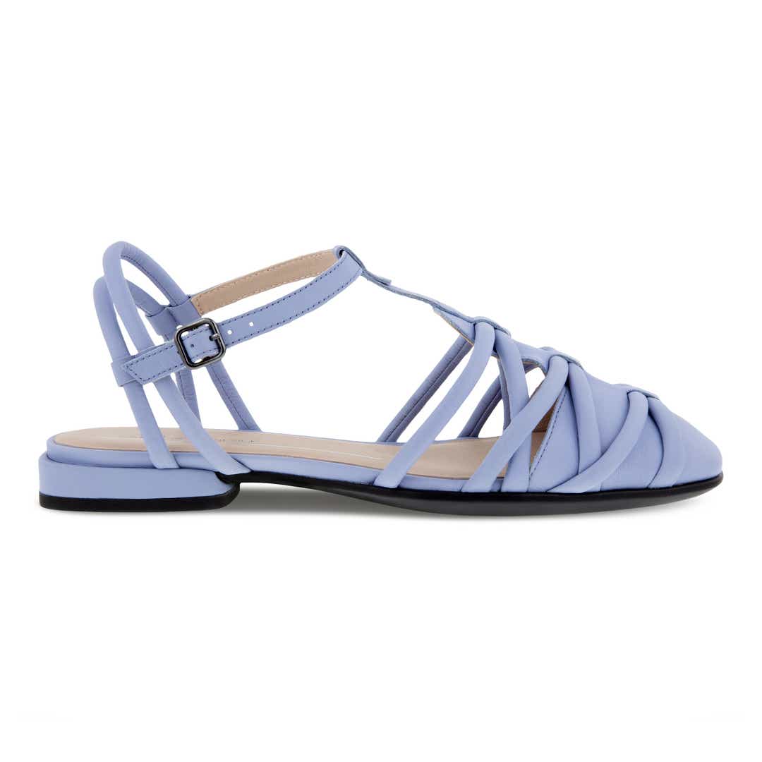 Women's ECCO® Anine Squared Leather Sandals | Blue