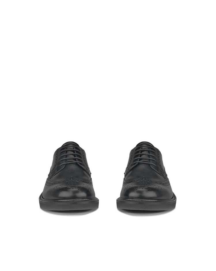 Men's ECCO® Metropole London Leather Brogue Shoe | Black
