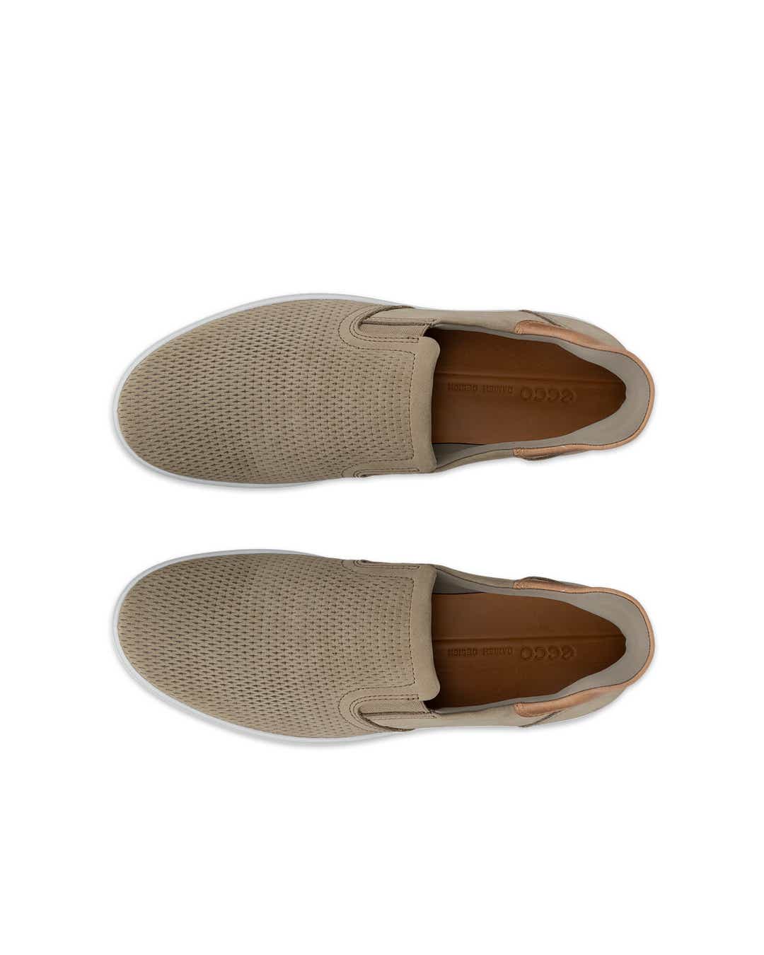 Zapatillas de nobuk sin cordones ECCO® SOFT 7 para hombre | Marrón