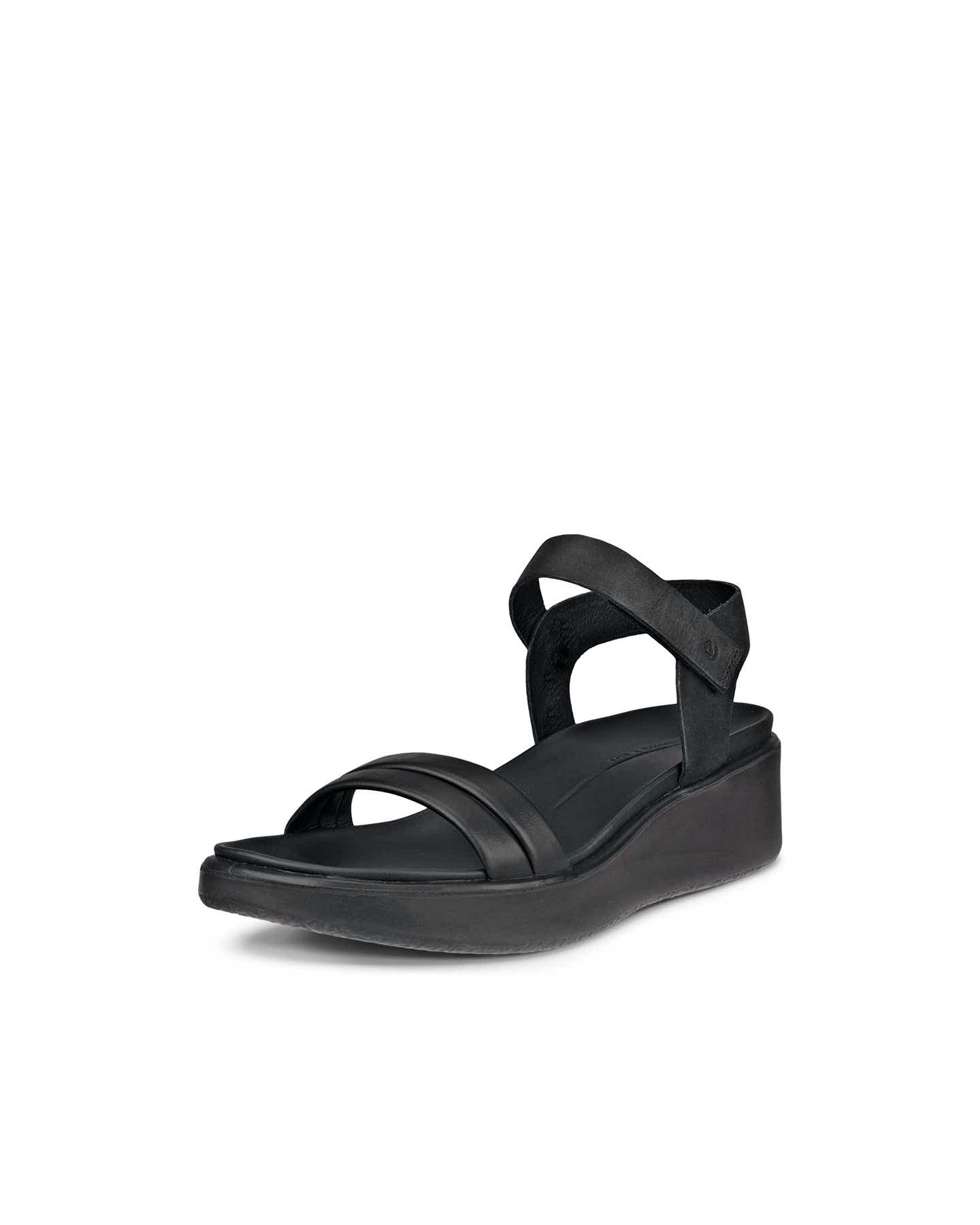 Women's ECCO® Flowt Wedge LX Leather Sandal | Black