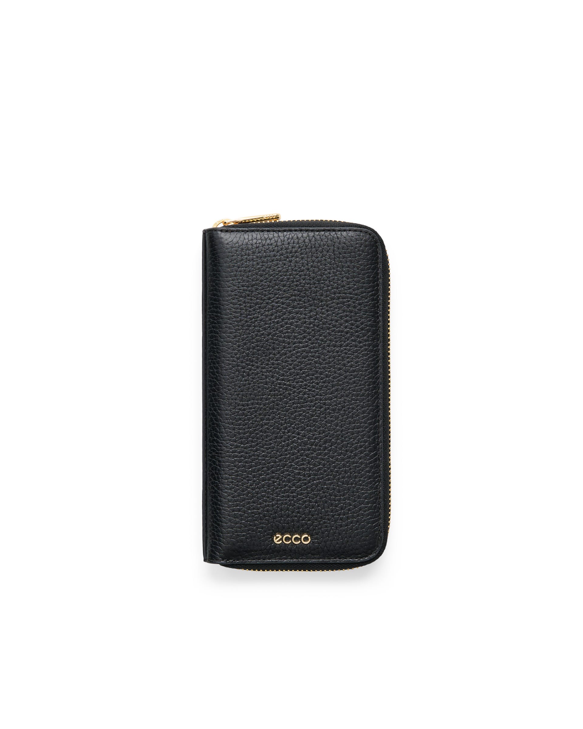 ECCO® WALLET ZIPPED grote lederen portefeuille | Zwart