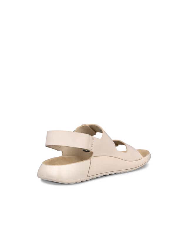 Women's ECCO® Cozmo Leather Two Strap Sandal | Beige