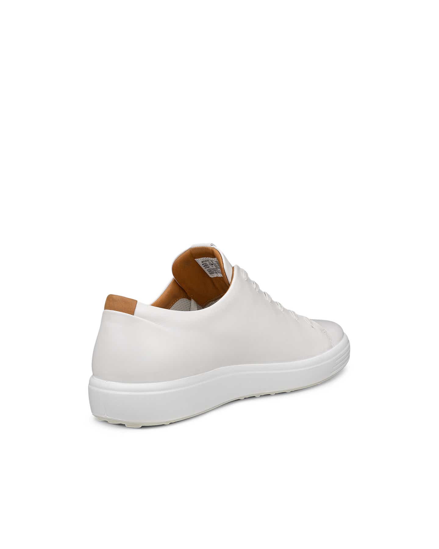 Men's ECCO® Soft 7 Leather Lace-Up Shoe | White