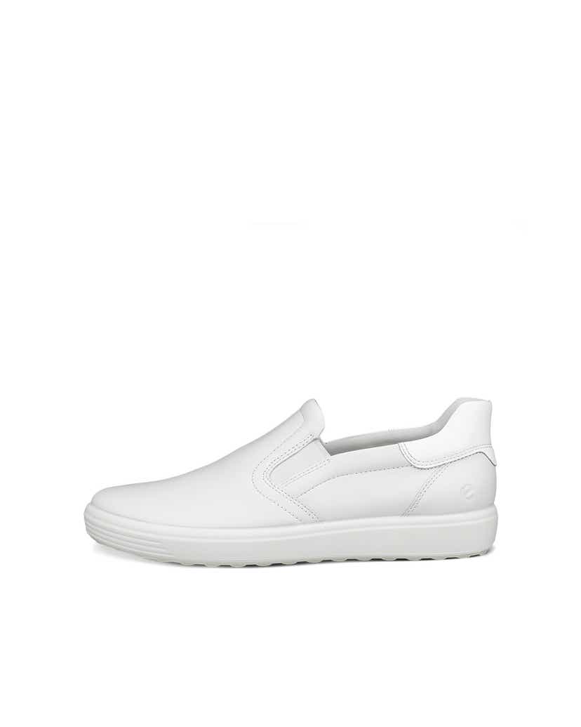 Women's ECCO® Soft 7 Leather Slip-In Shoe | White