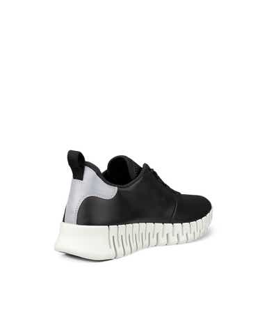 ECCO Gruuv Flexible Sole Women ウィメンズ レザースニーカー | ブラック
