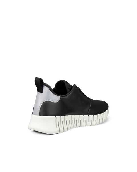 ECCO Gruuv Flexible Sole Women ウィメンズ レザースニーカー | ブラック