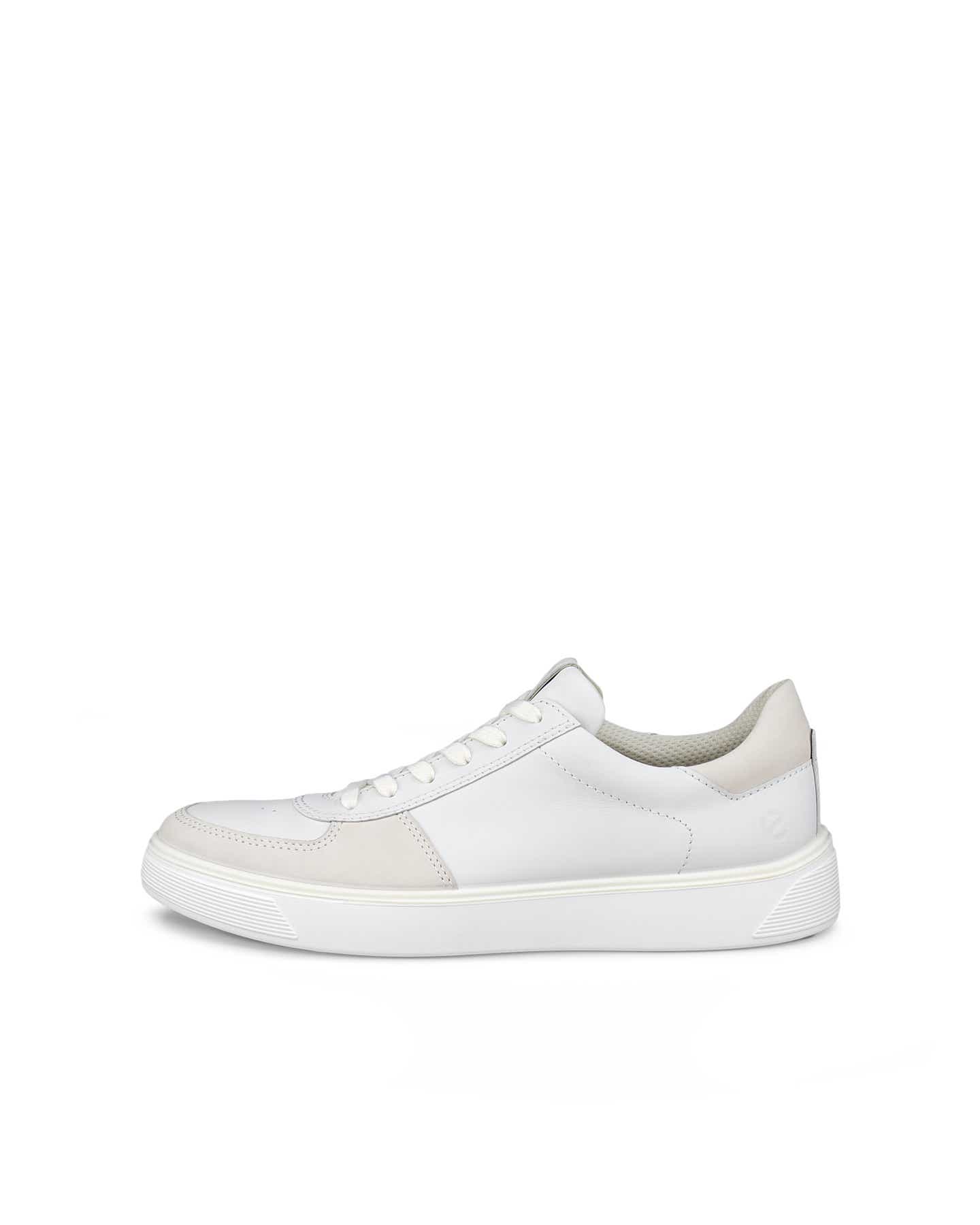Men's ECCO® Street Tray Leather Sneaker | White