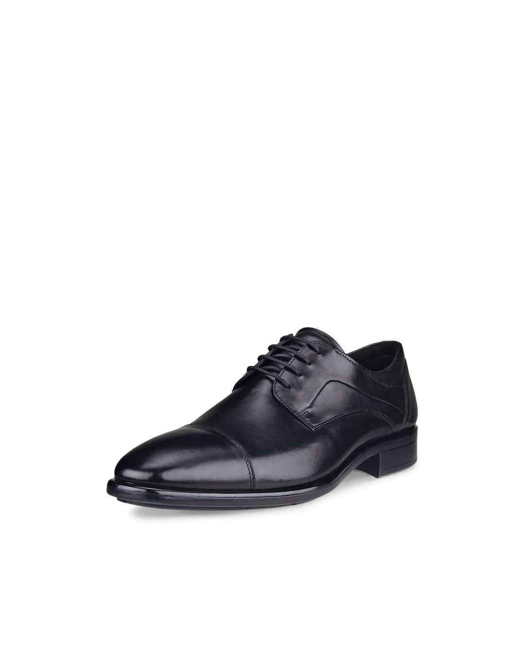 Men's ECCO® Citytray Leather Derby Shoe | Black