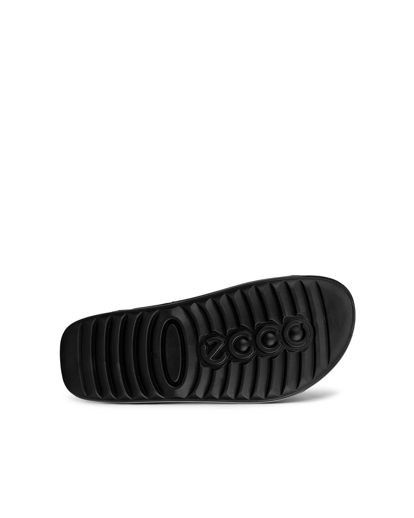 Women's ECCO® Cozmo Platform Leather Two Strap Sandal | Black