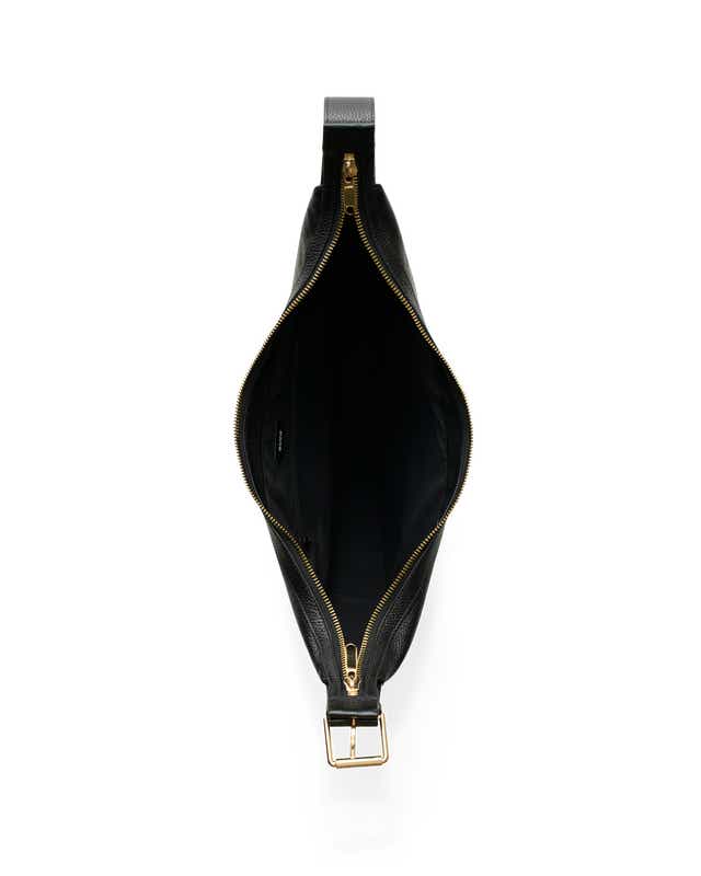 ECCO® Fortune Bag kožna torba hobo | Crna