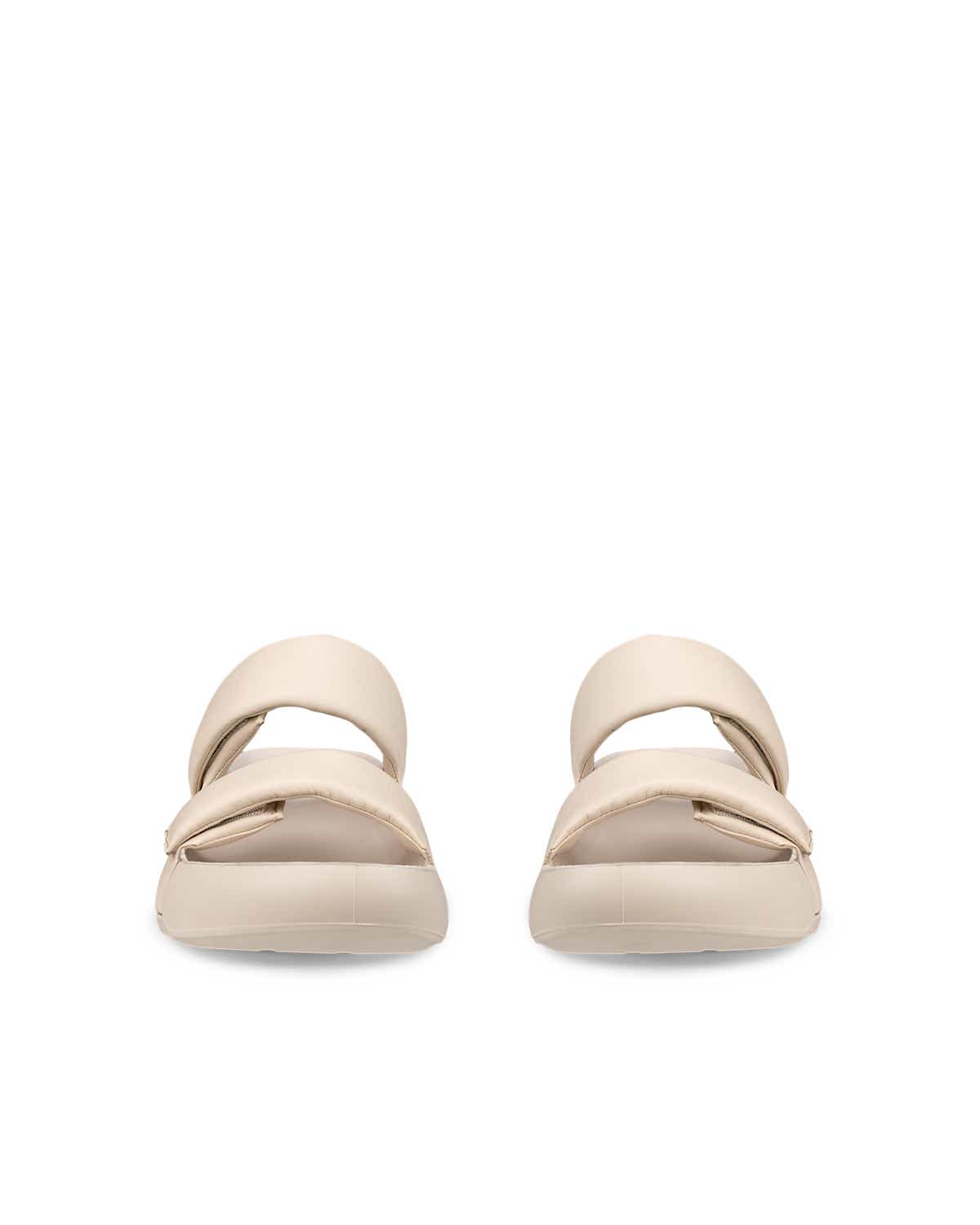 Women's ECCO® Cozmo Platform Leather Two Strap Sandal | Beige