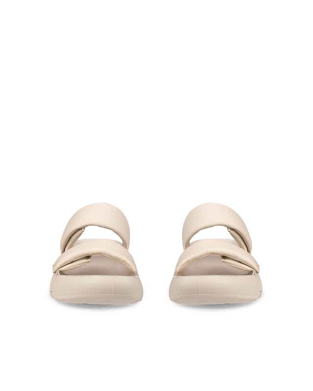 Women's ECCO® Cozmo Platform Leather Two Strap Sandal | Beige