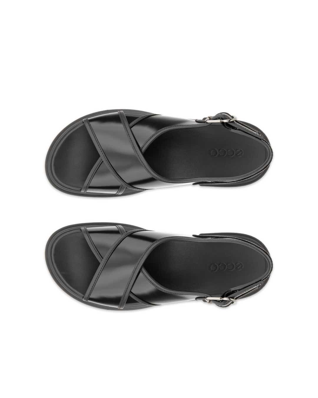 ECCO® METROPOLE SEOUL dames leren sandaal | Zwart