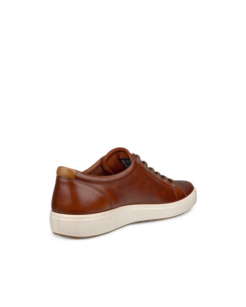 Men's ECCO® Soft 7 Leather Sneaker | Brown