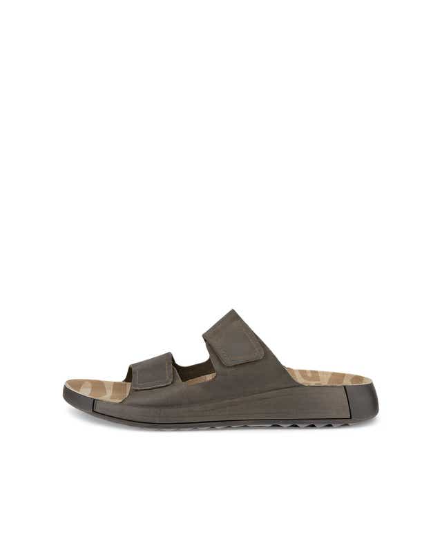 Men's ECCO® Cozmo Nubuck Two Strap Sandal | Brown