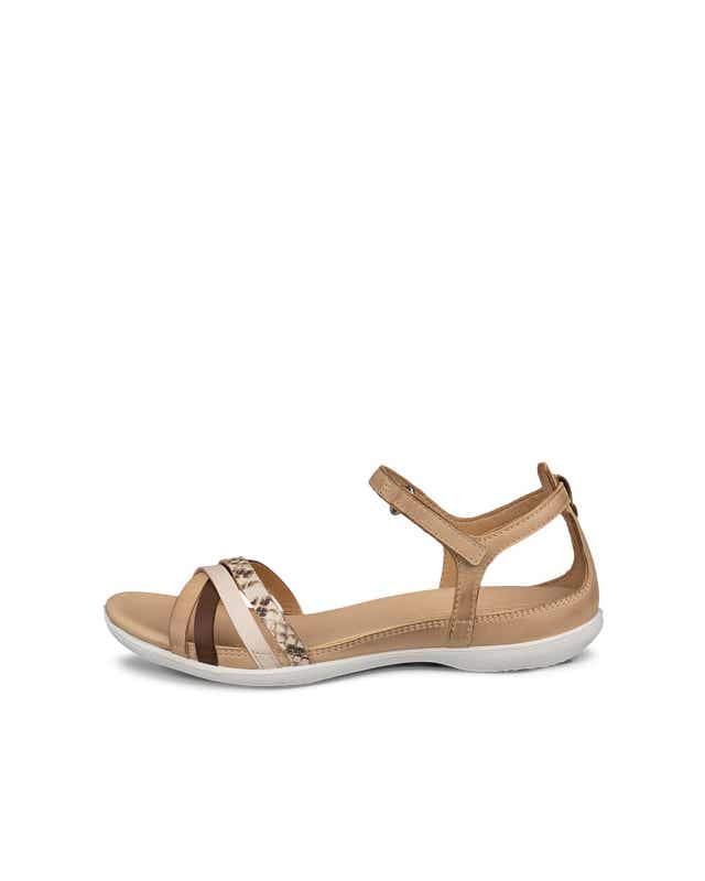 Women's ECCO® Flash Leather Flat Sandal | Beige