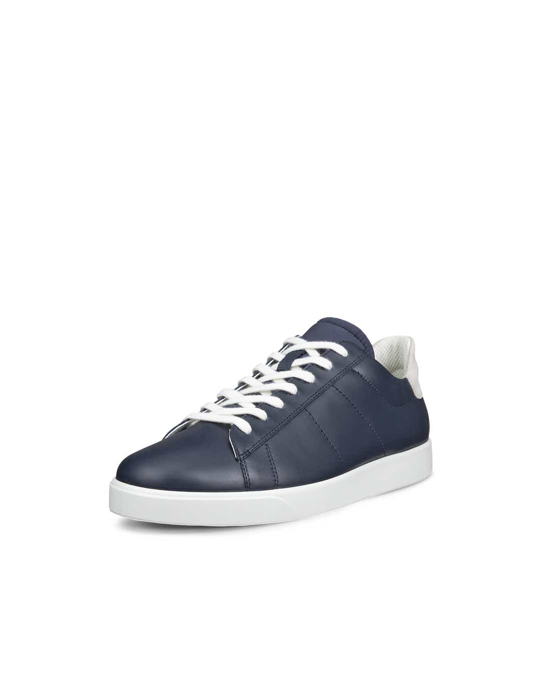 Men's ECCO® Street Lite Leather Trainer | Blue