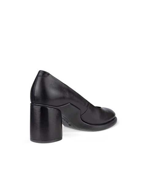 Women's ECCO® Sculpted LX 55 Leather Block-Heeled Pump | Black