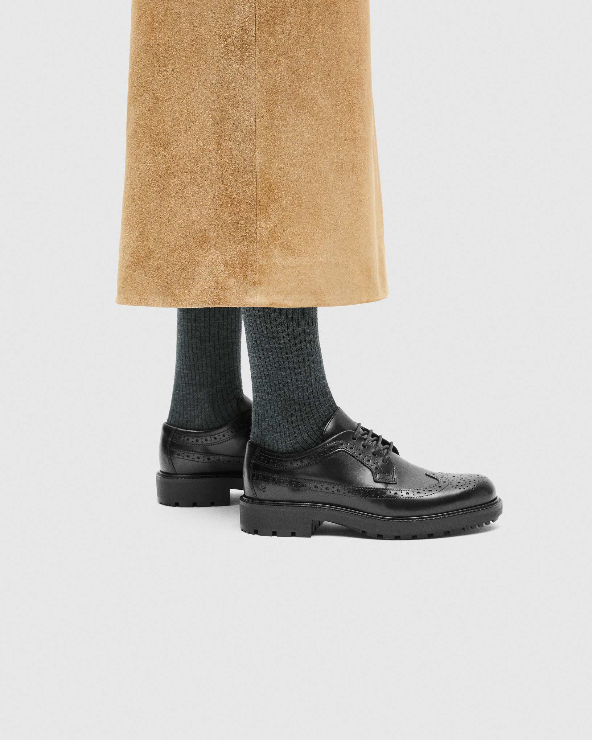 ECCO METROPOLE OSLO Women ウィメンズ レザーダービーシューズ | ブラック