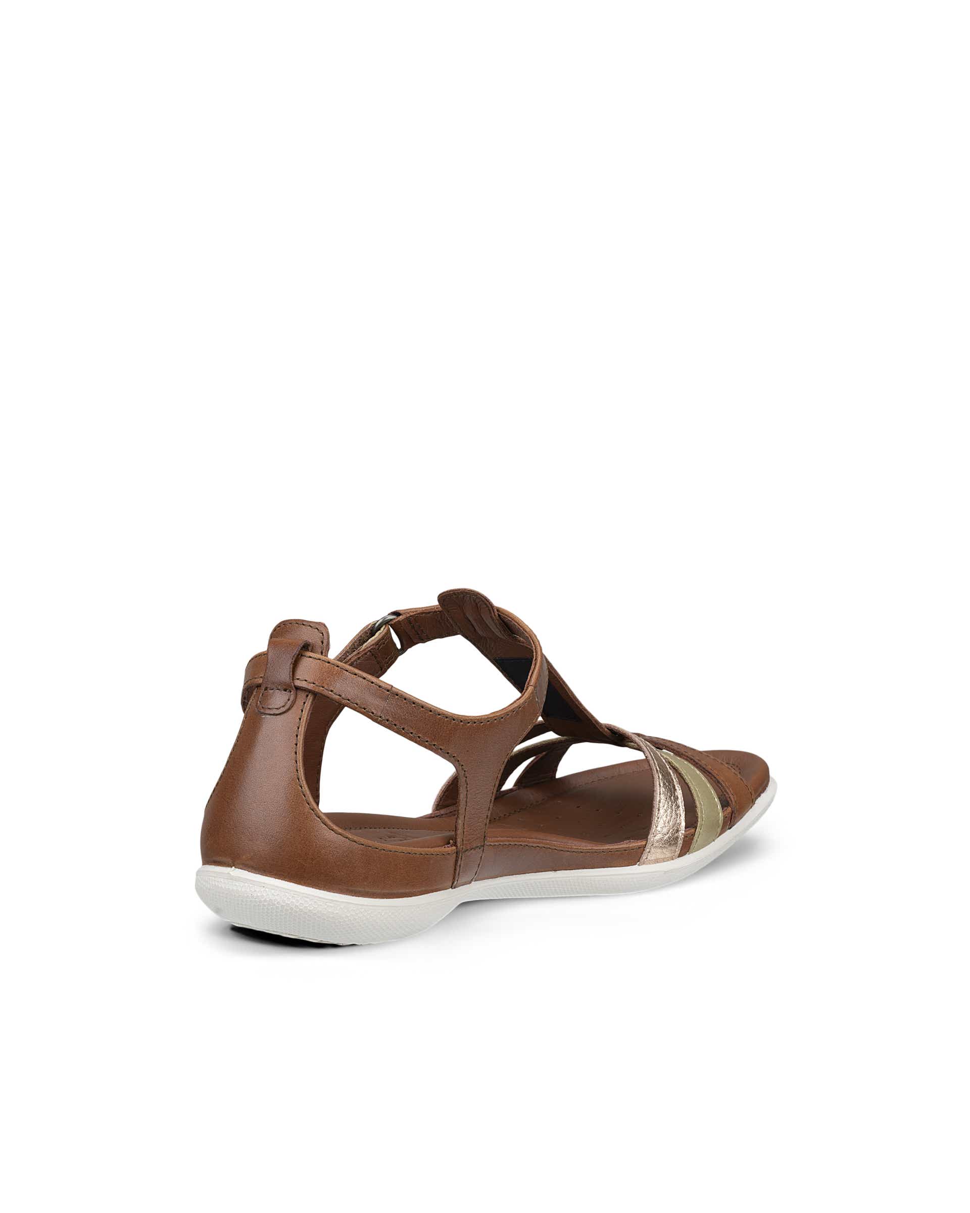 Women's ECCO® Flash Leather T-Bar Sandal | Brown