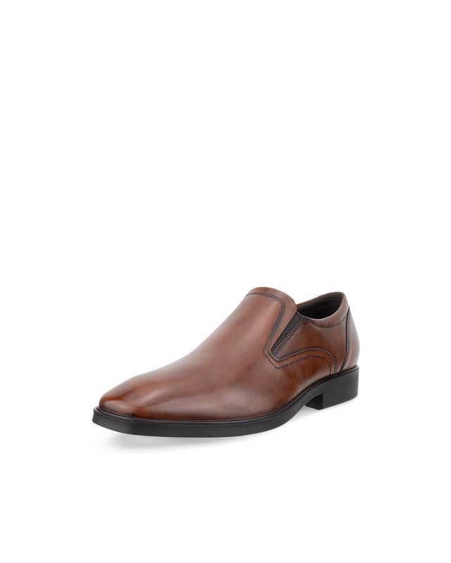 Men's ECCO® Metropole Milan Leather Slip-On Derby Shoe | Brown