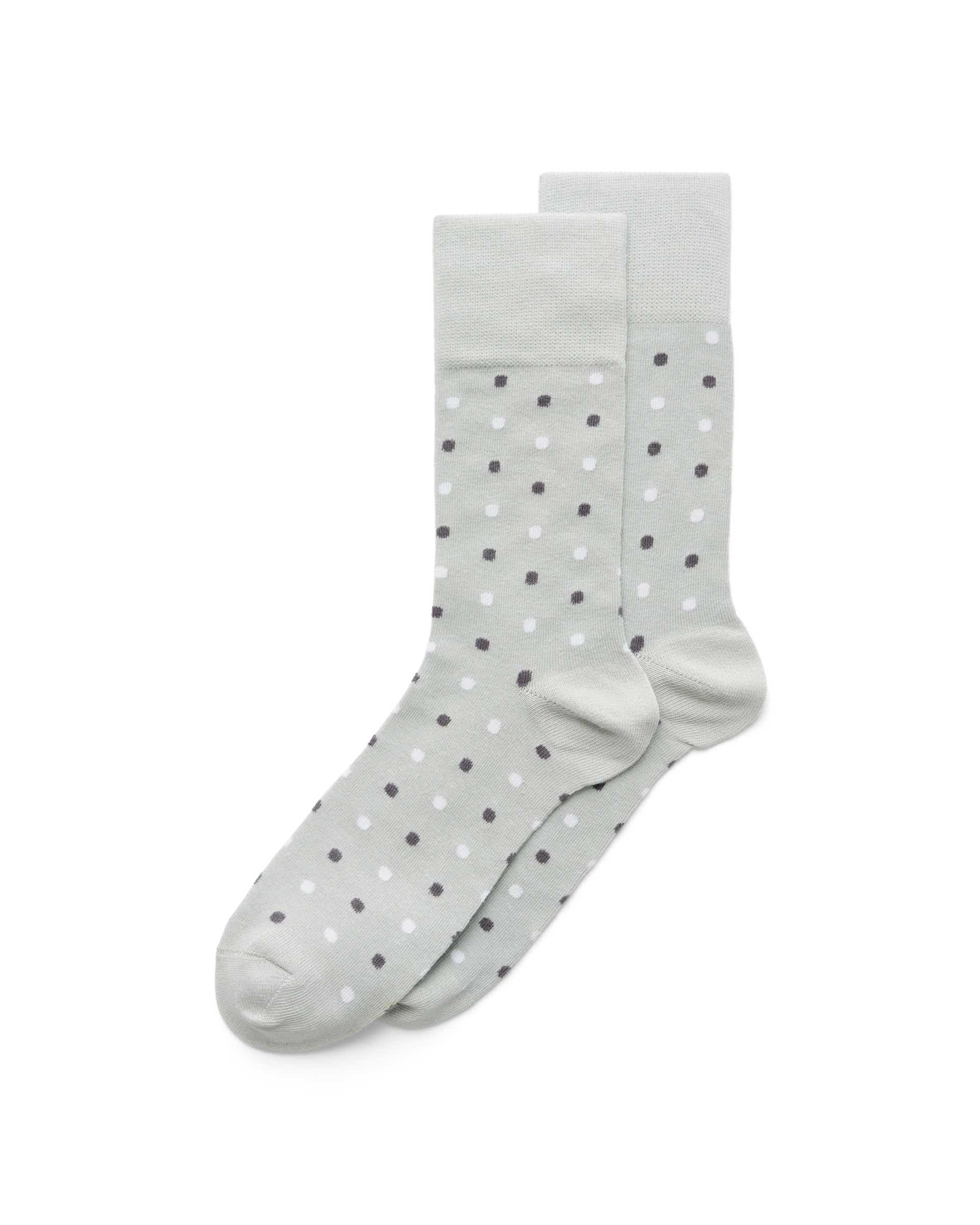 Men's ECCO® Classic Dotted Mid-Cut Socks | Grey