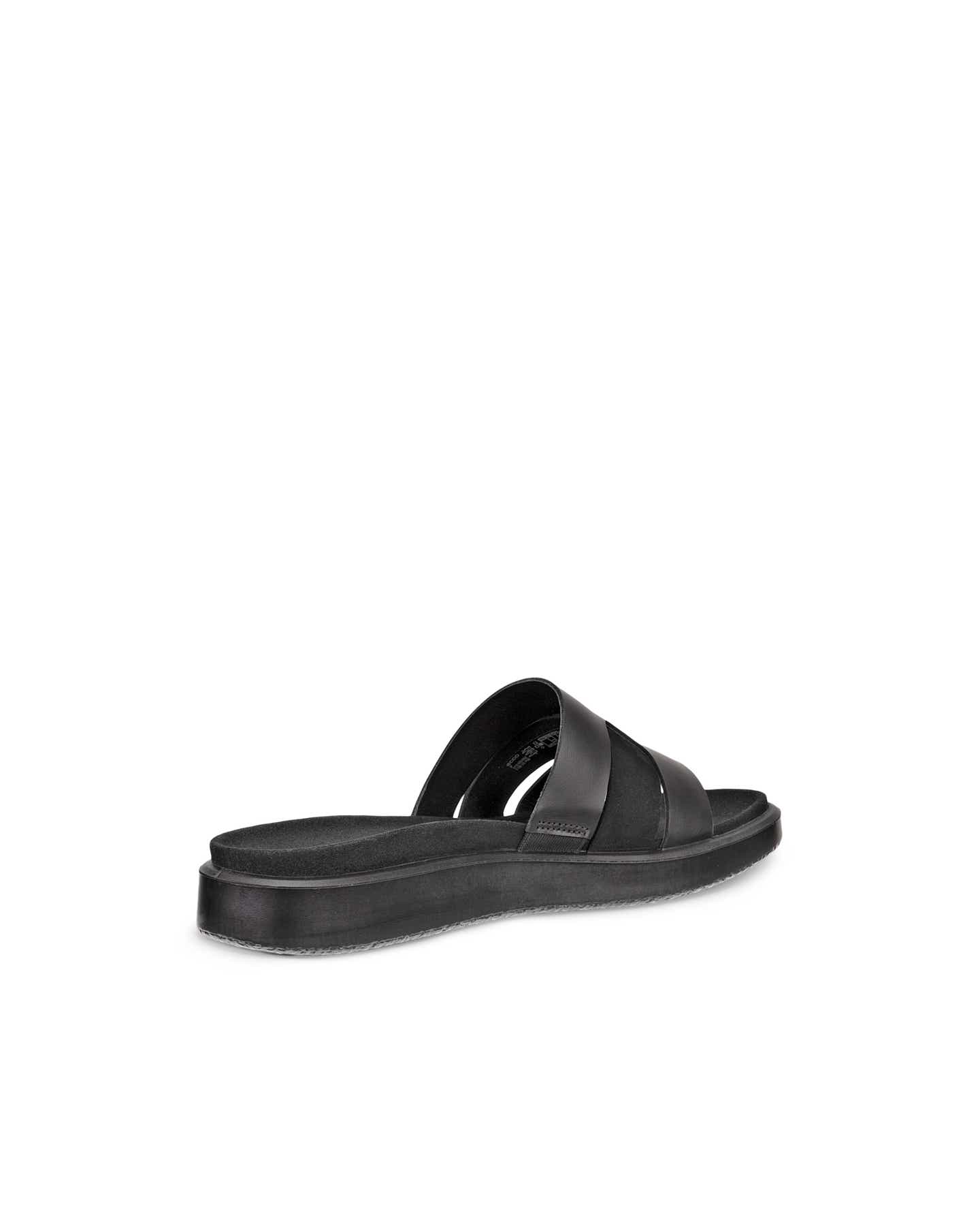 Women's ECCO® Flowt Leather Flat Sandal | Black