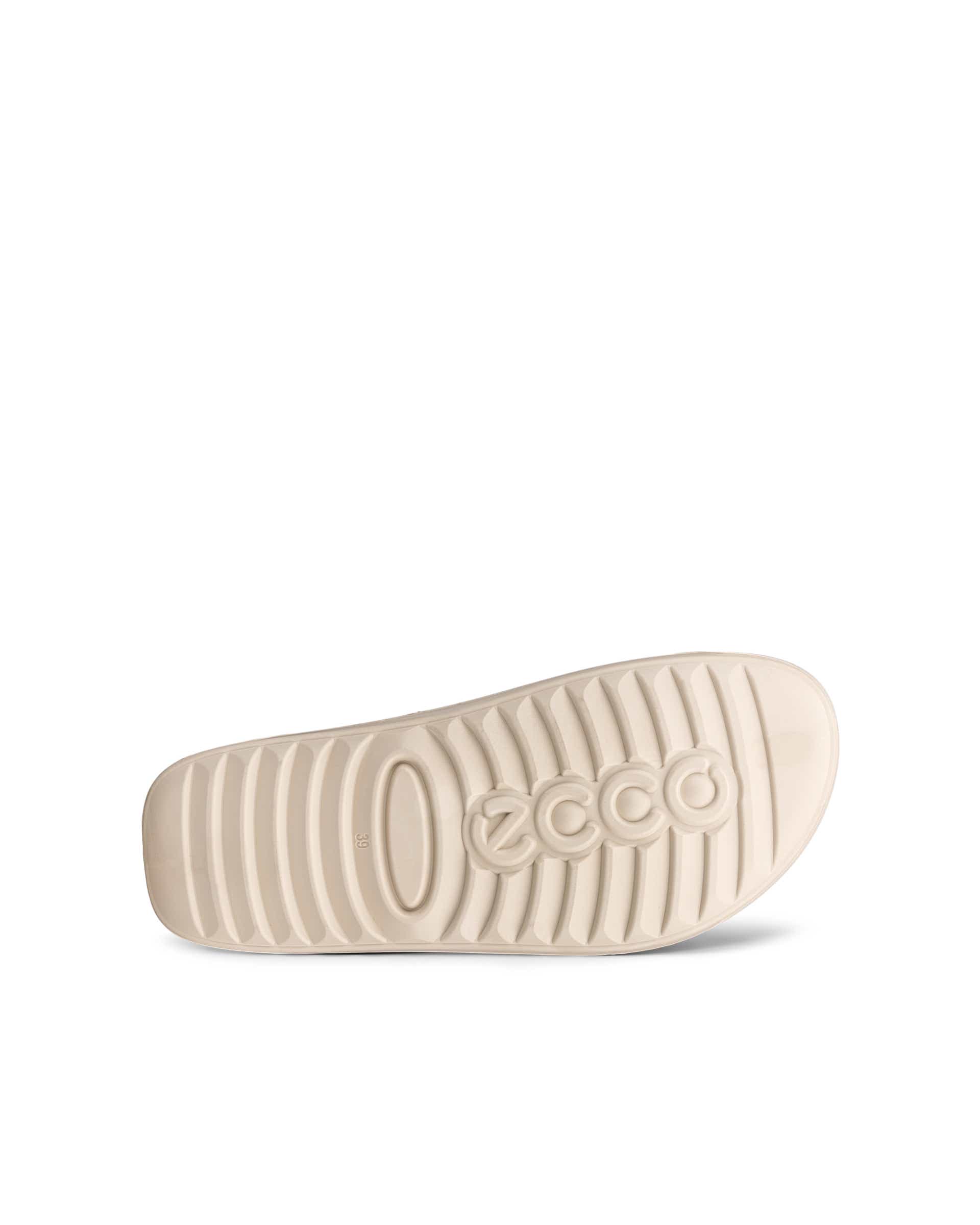 Women's ECCO® Cozmo Platform Leather Two Strap Sandal | Beige