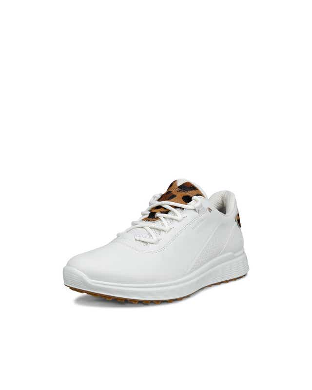 Women's ECCO® Golf S-Casual Leather Waterproof Golf Shoe | White
