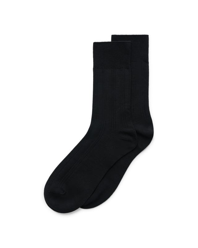 ECCO® CLASSIC RIB muške rebraste čarape | Crna