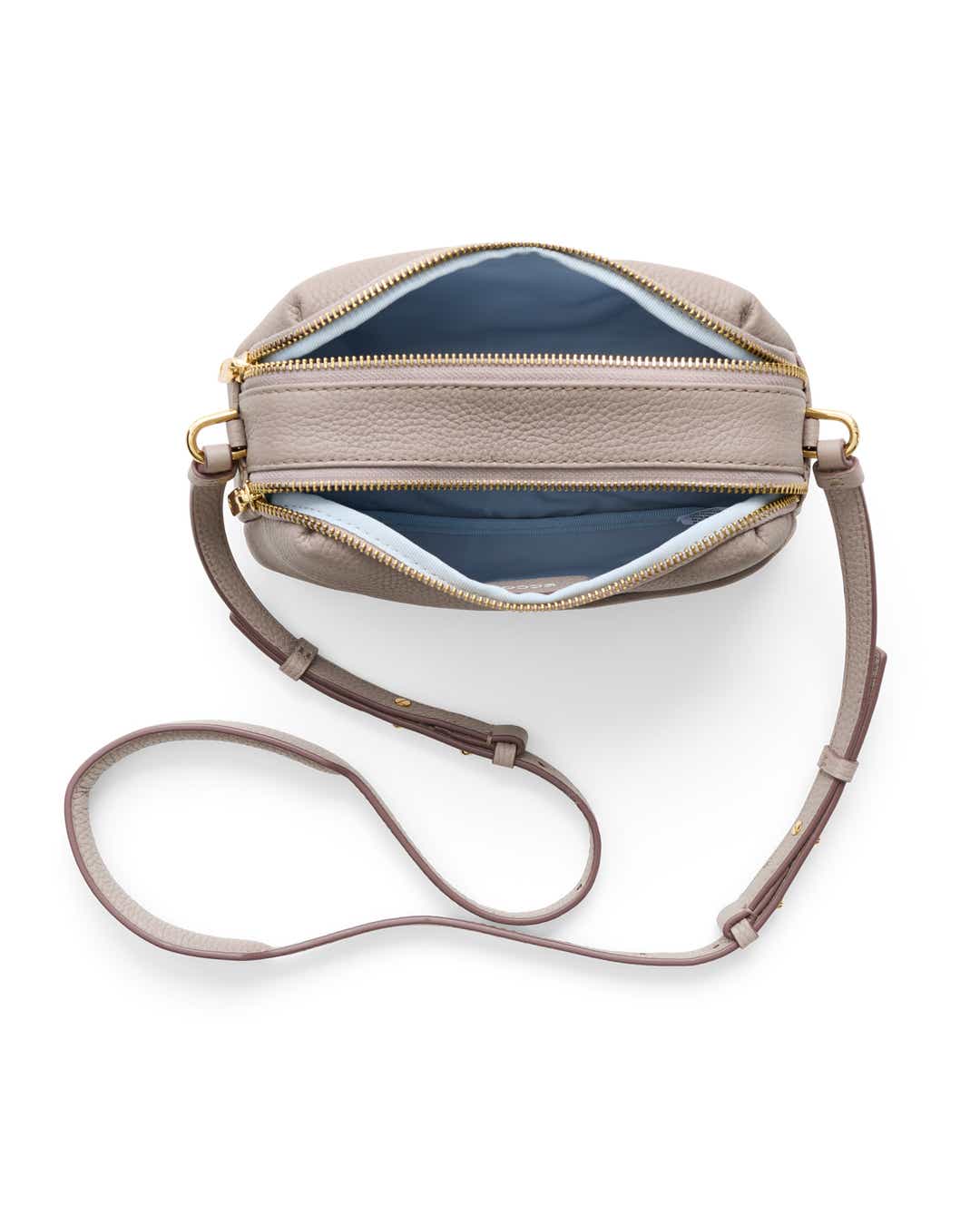 ECCO Camera Bag Curve レザーショルダーバッグ | ベージュ