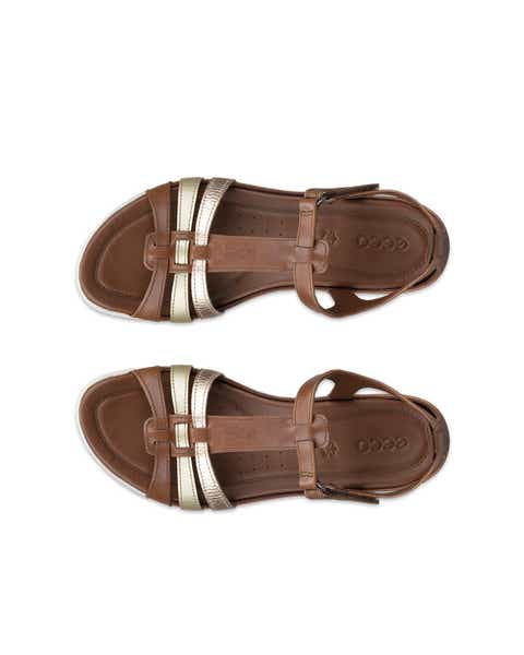 Women's ECCO® Flash Leather T-Bar Sandal | Brown