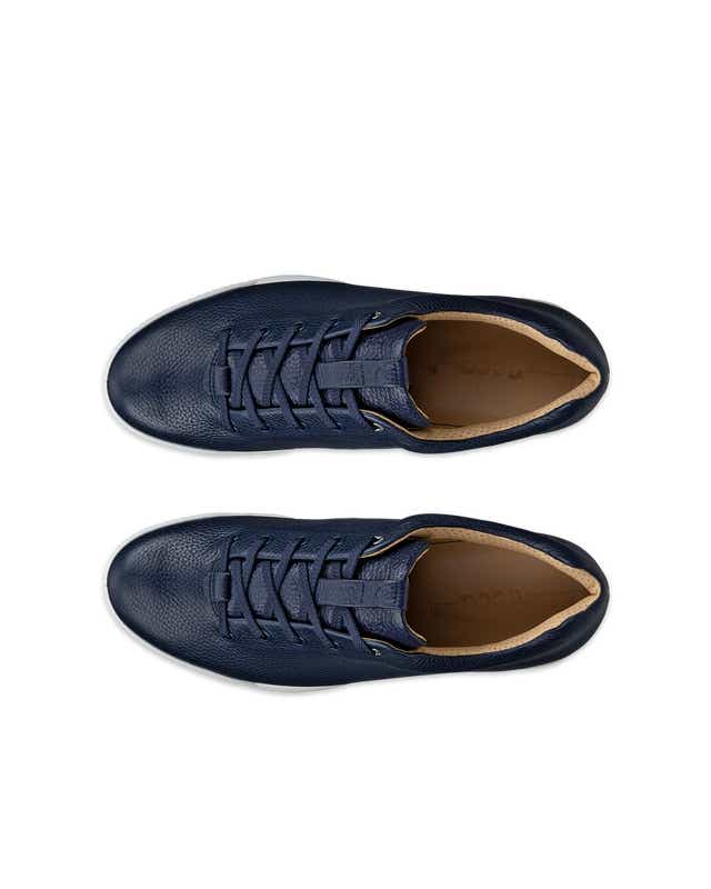 ECCO Golf Street Retro Hybrid Men メンズ レザーウォータープルーフゴルフシューズ | ブルー