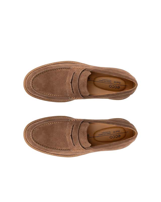 Men's ECCO® Metropole London Suede Loafer | Brown