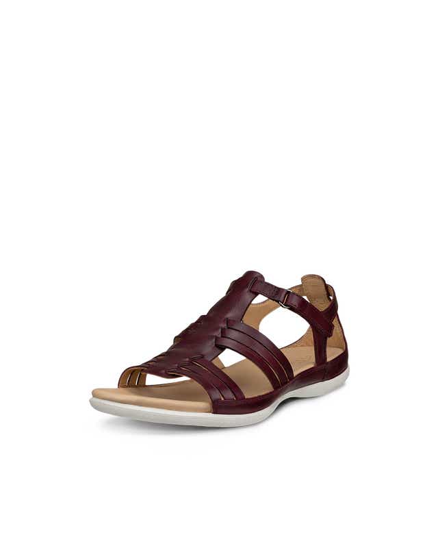 Women's ECCO® FLASH Leather Flat Sandal | Red