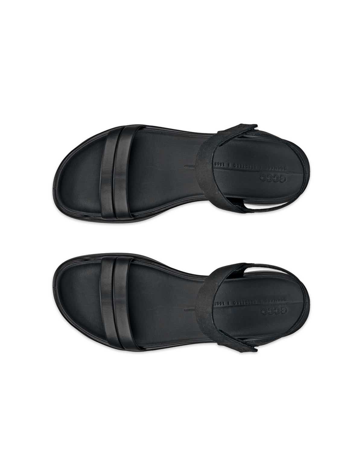 ECCO Flowt LX Wedge ウィメンズ レザーウェッジソールサンダル | ブラック