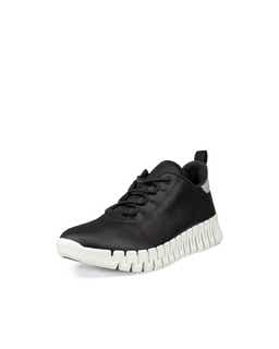 ECCO Gruuv Flexible Sole Women ウィメンズ レザースニーカー | ブラック