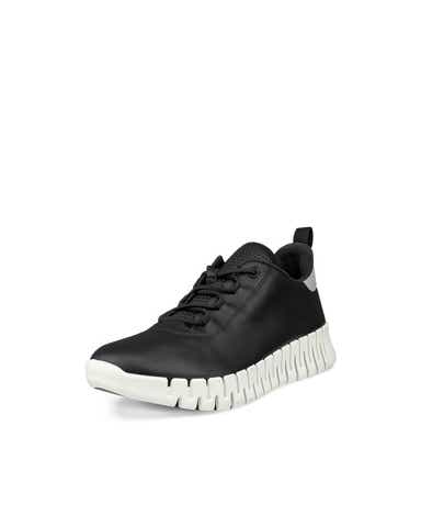 ECCO Gruuv Flexible Sole Women ウィメンズ レザースニーカー | ブラック