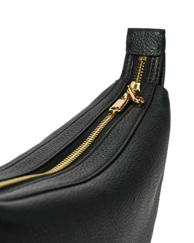 Usnjena ramenska torba ECCO® Fortune Bag | Črna