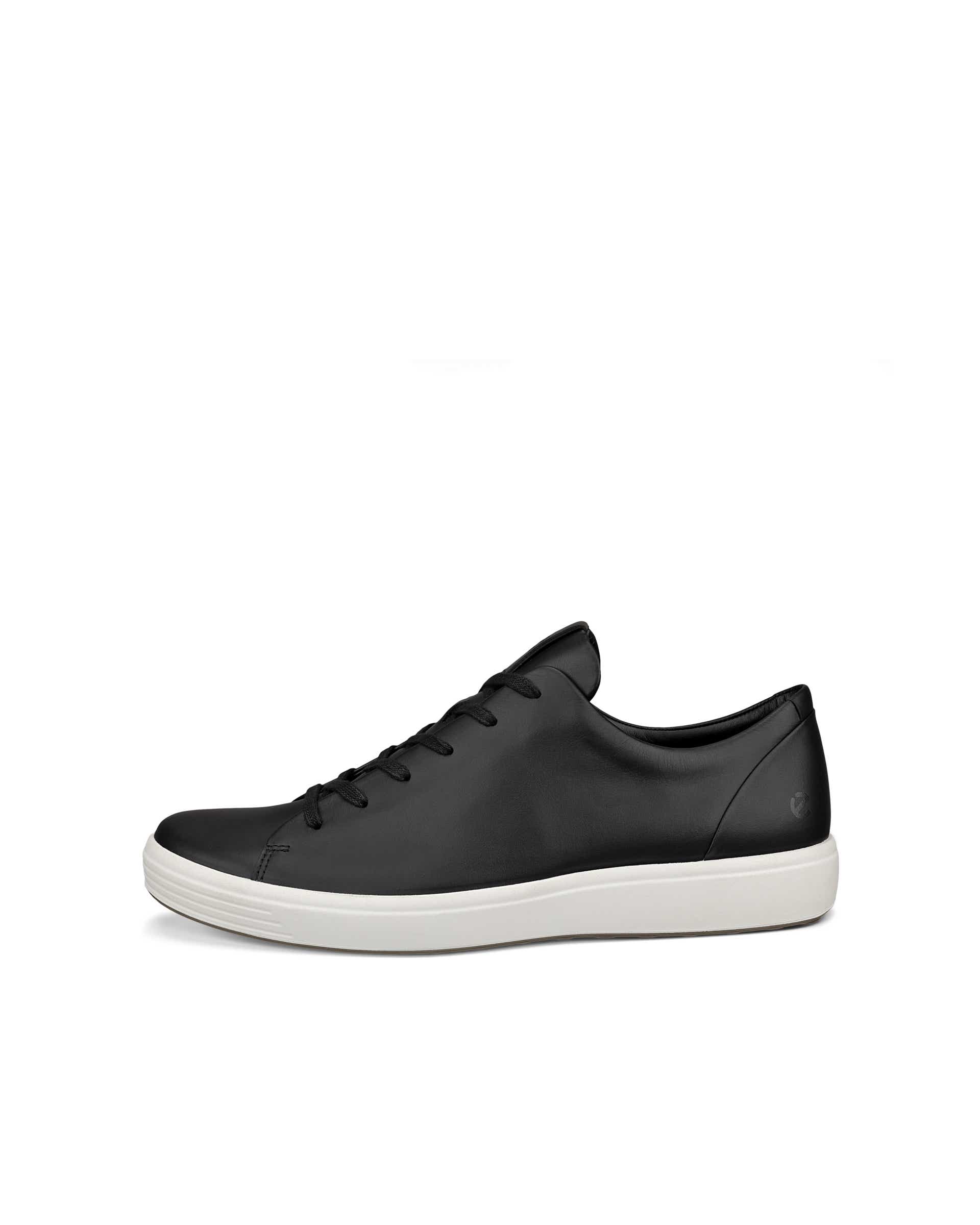 Men's ECCO® Soft 7 Leather Lace-Up Shoe | Black