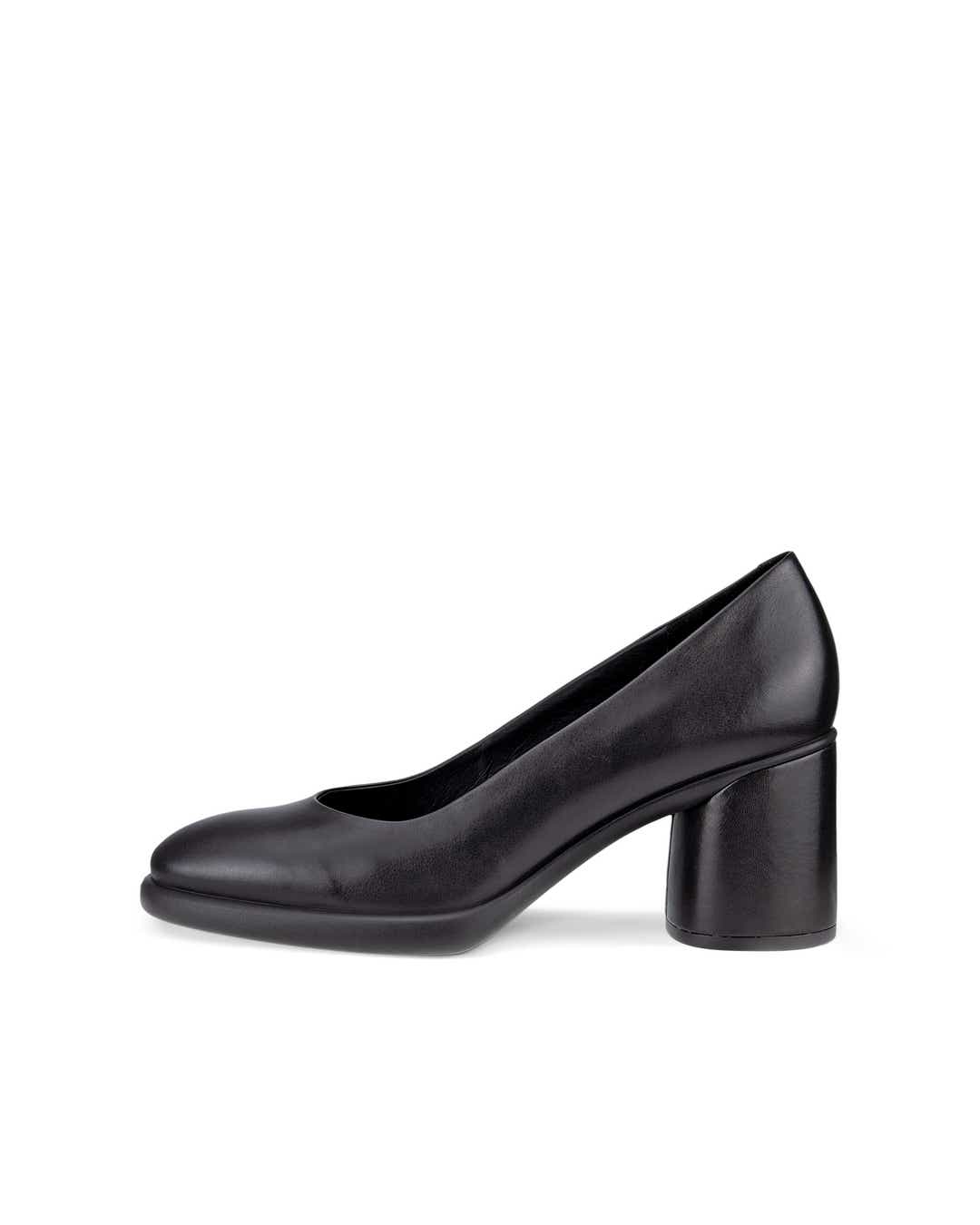 Women's ECCO® Sculpted LX 55 Leather Block-Heeled Pump | Black