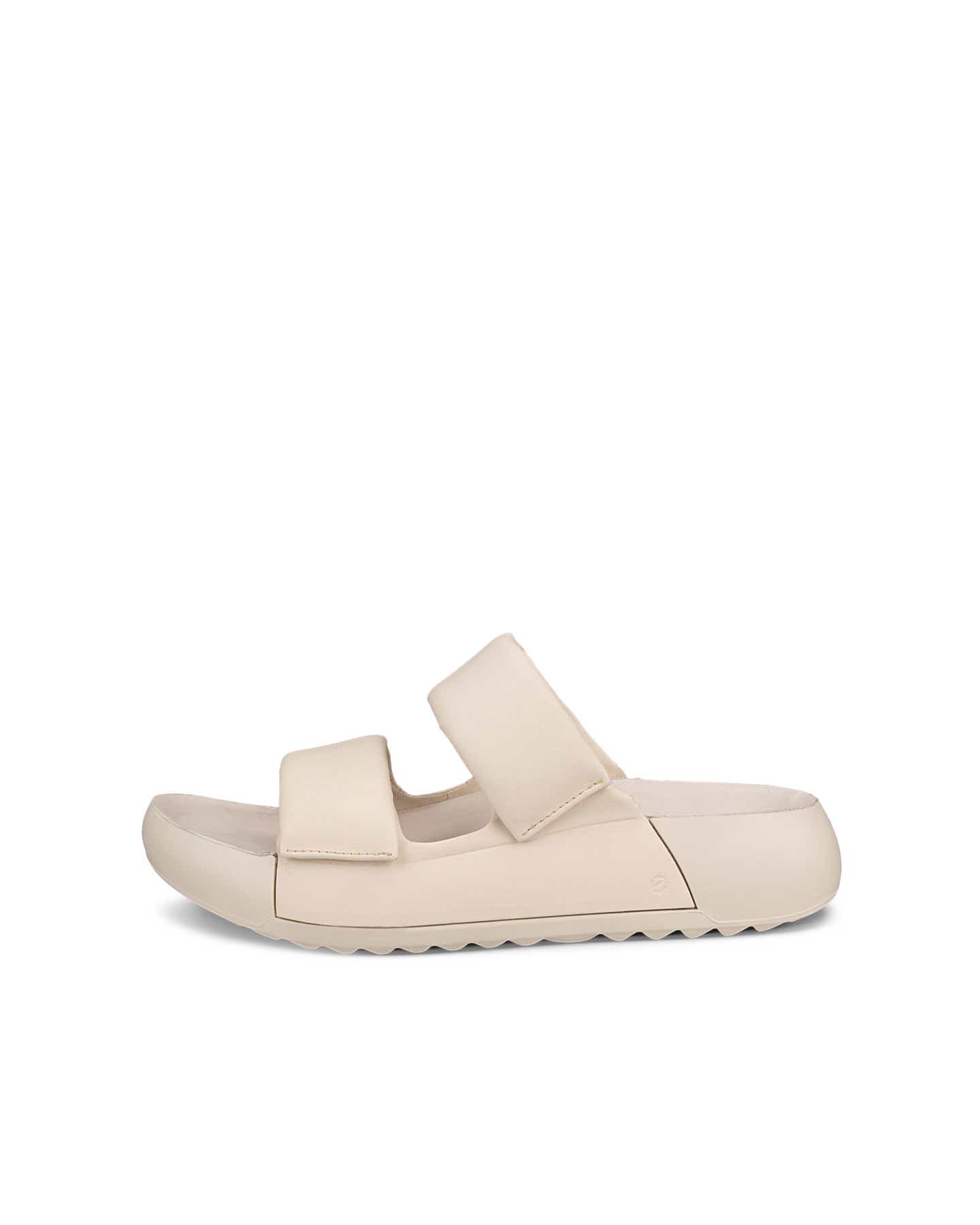 Women's ECCO® Cozmo Platform Leather Two Strap Sandal | Beige