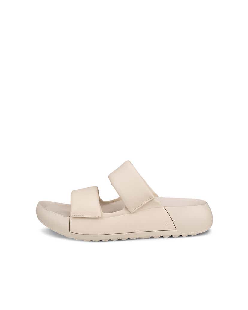 Women's ECCO® Cozmo Platform Leather Two Strap Sandal | Beige