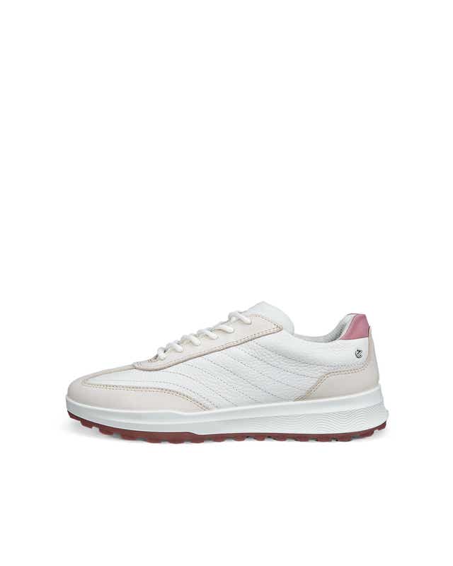 Women's ECCO® Golf Street Vibe Leather Waterproof Golf Shoe | White